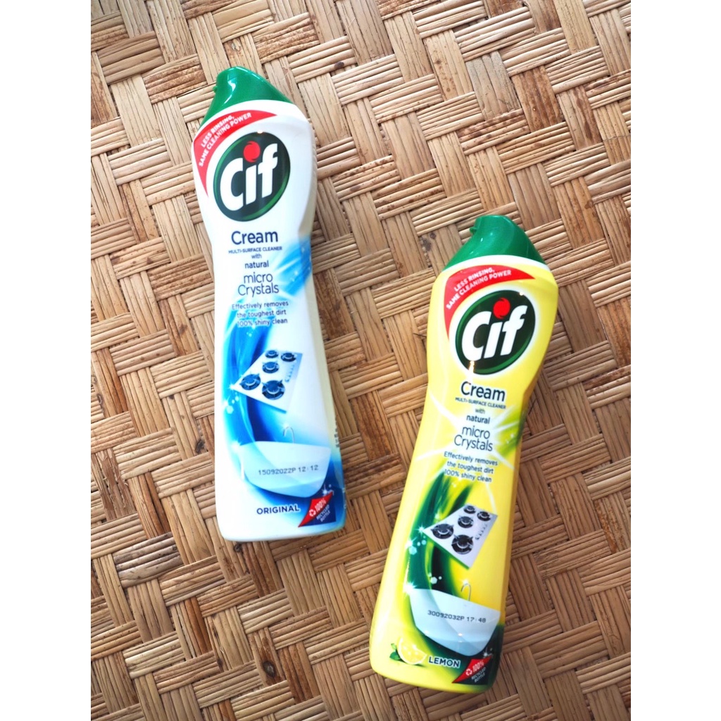 Cif Cleaning Cream ผลิตภัณฑ์ขจัดคราบฝั่งลึก กลิ่นเลม่อน และ ออริจินัล ...
