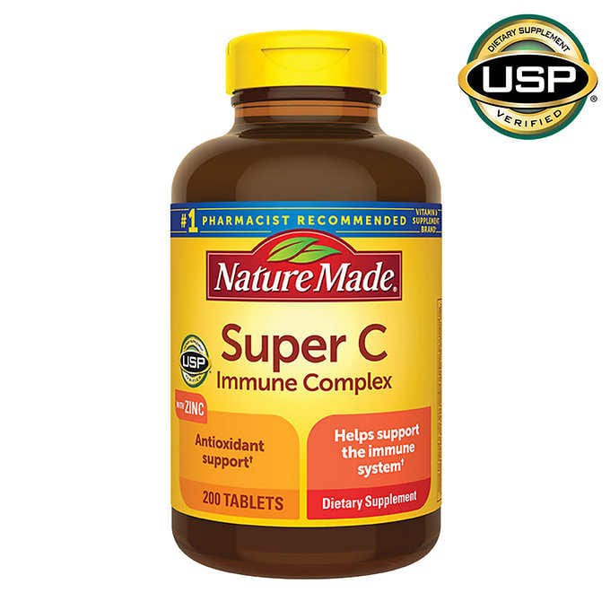 ↂ Nature made super c immune with vitamin d3 and zinc 200 tablets ...