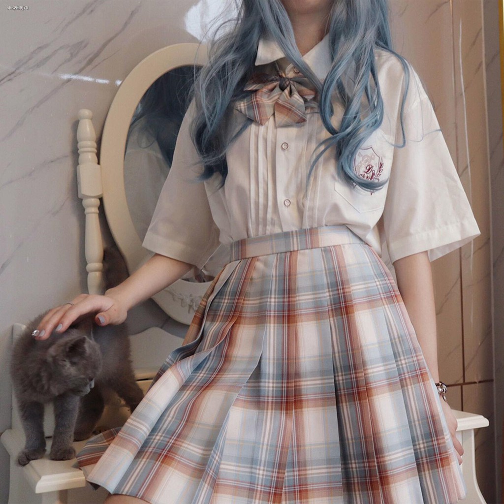 JK clothes 1 spot drop jk uniform lattice skirt original Genuine top ...