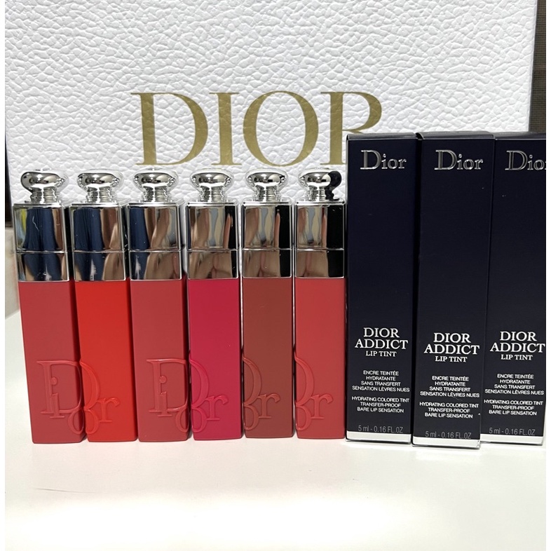 ฟรีถุงลิปสติก DIOR ลิปทินท์ 2022 Dior Addict Lip Tint No-transfer lip tint (Dior Lip Tattoo 2022 ...