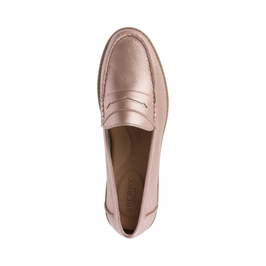 Sperry รุ่น Seaport Penny รองเท้าลำลองหนัง ผู้หญิง สี Rose Gold ...