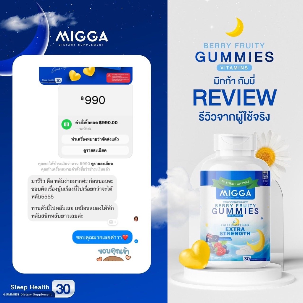 ส่งฟรี ปลายทาง แท้ ของเจลลี่หลับ มิกกก้ากัมมี่ Migga gummy เยลลี่ช่วย ...