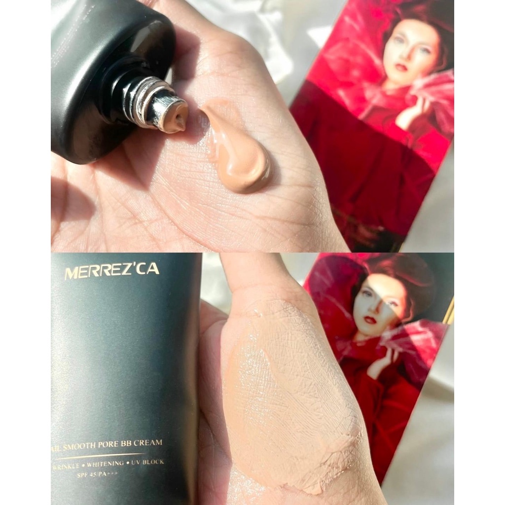 ของแท้ แพคใหม่สุด Merrezca Snail Smooth Pore BB Cream เมอเรซก้า สเนล สม ...