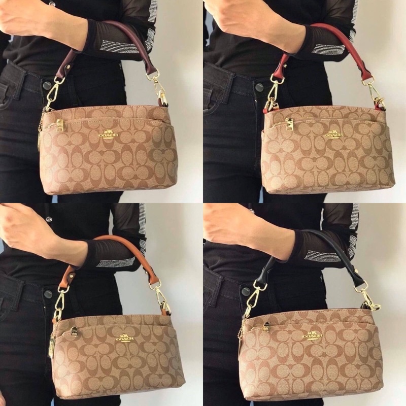 หนังแท้️กระเป๋าสะพาย ถือ ถอดสายได้ 3 ช่องซิป Coach C รหัส 1136 - ankt ...