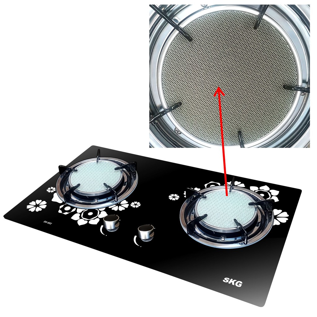 SKG เตาแก๊ส อินฟาเรส 2 หัว รุ่น SK-802 (สีดำ) - skg_electric_group - ThaiPick