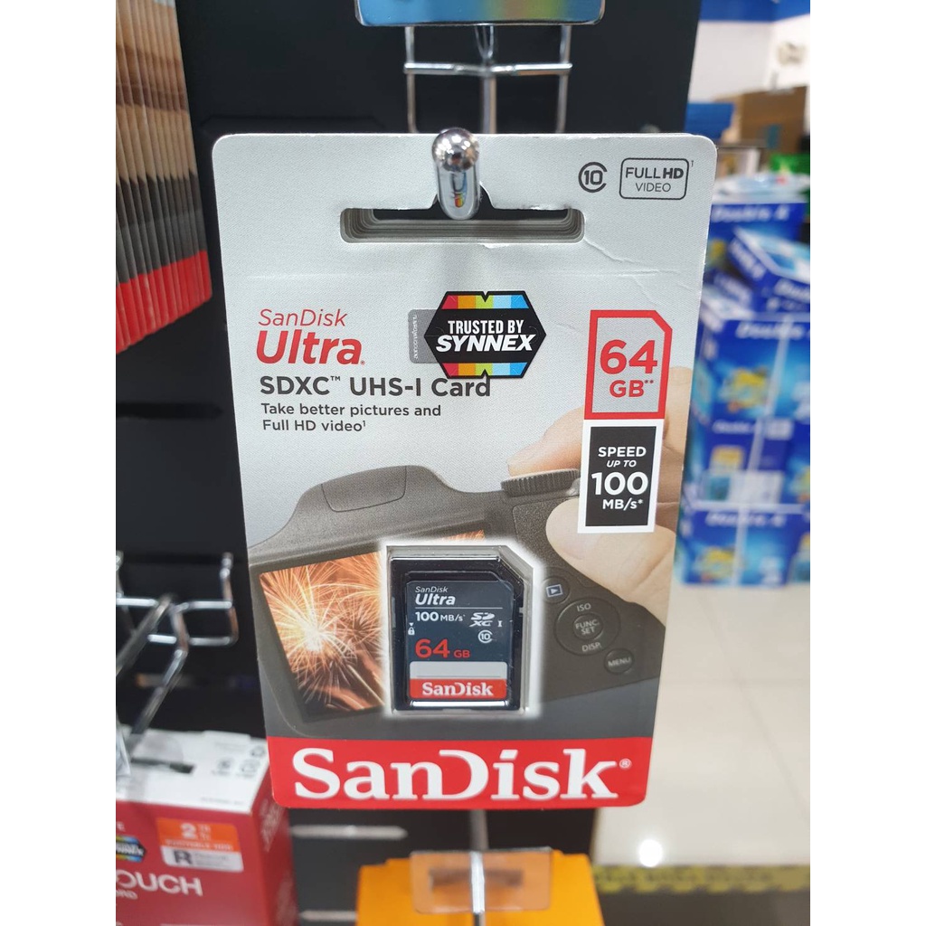 SD Card 64GB SANDISK ULTRA SDSDUNR-064G-GN3IN (100MB/s,) | Shopee Thailand