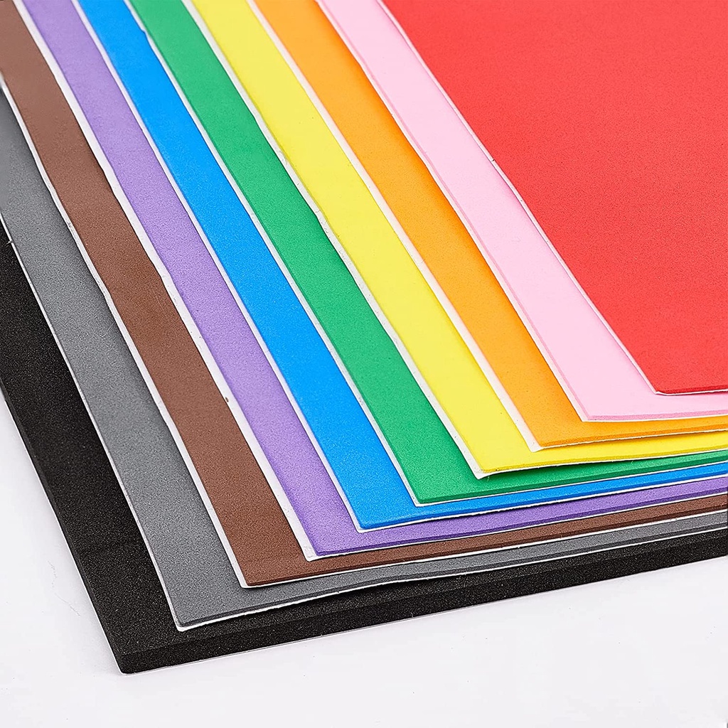 Beebeecraft 8 Sheets 30x21x0.4cm EVA Paper Craft Foam Sheets 4mm Thick ...