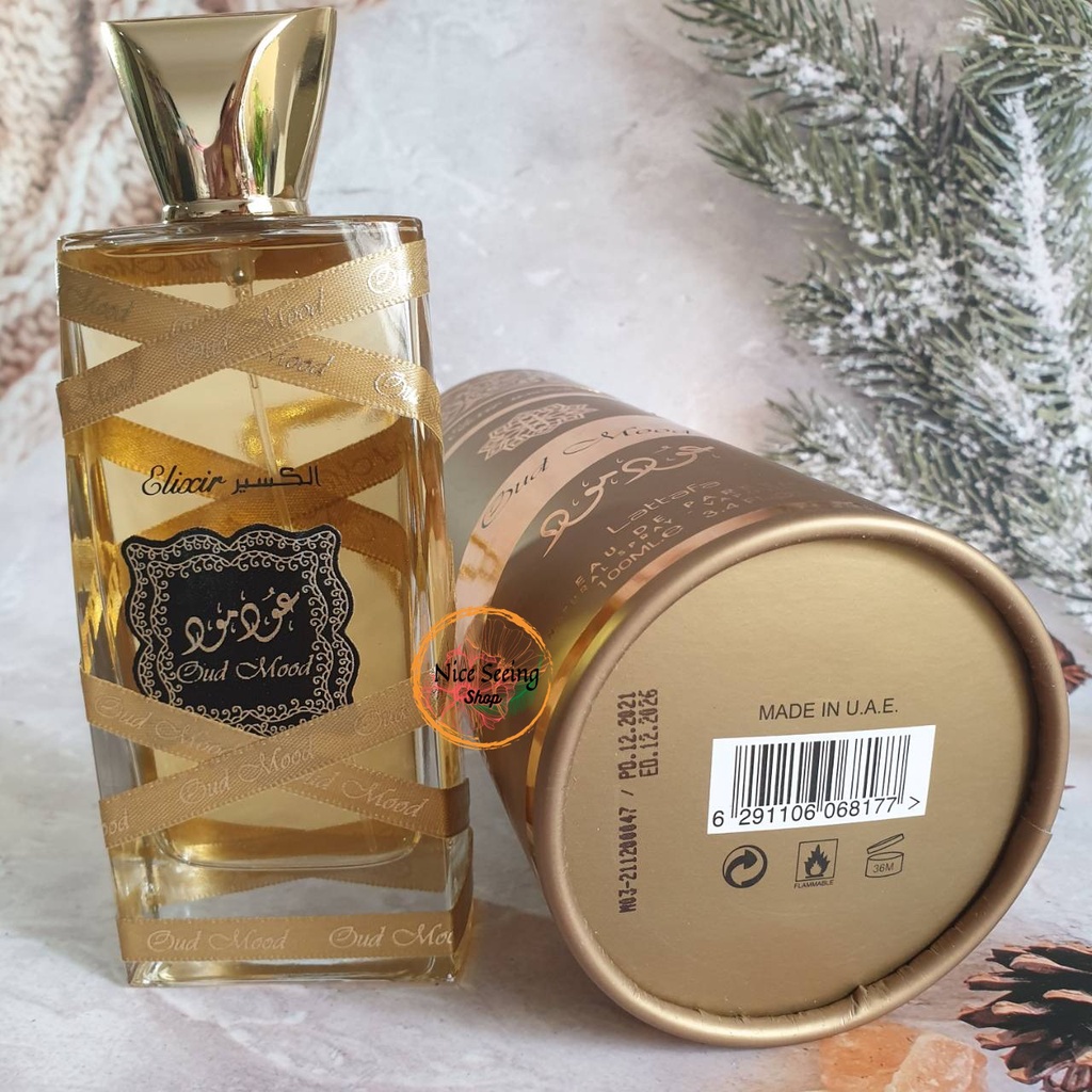 น้ำหอมอาหรับ Oud Mood Gold by Lattafa Original with 3D Sticker 100ml ...