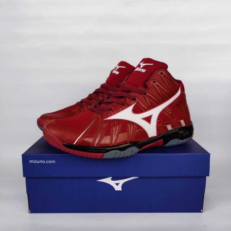 Mizuno Maroon Mizuno Wave Thunder Blade 6 รองเท้าผ้าใบลําลองสําหรับ ...