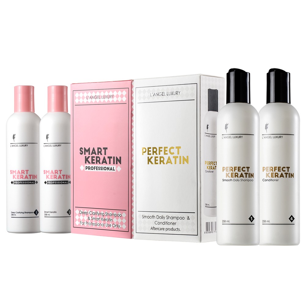 ชุดset ⚽L'ANGEL Smart + Perfect Keratin เซ็ท แอลแองเจล เคราติน (กล่อง ...