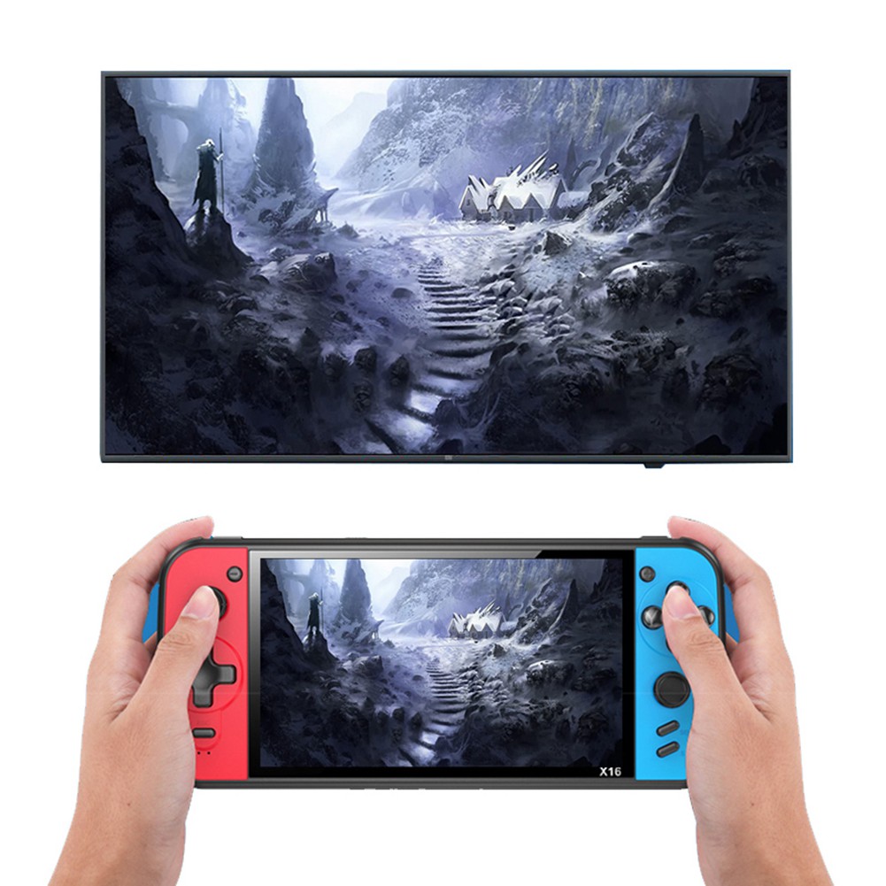 เกมคอนโซล：X16 6.5 inch Retro Video Game Console layer Handheld Gaming ...