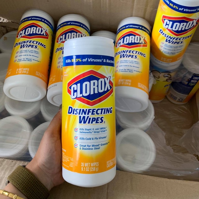 CLOROX WIPE 35 พร้อมส่ง แผ่นวิปฆ่าเชื้อโรค CLOROX DISINFECTING WIPES ...