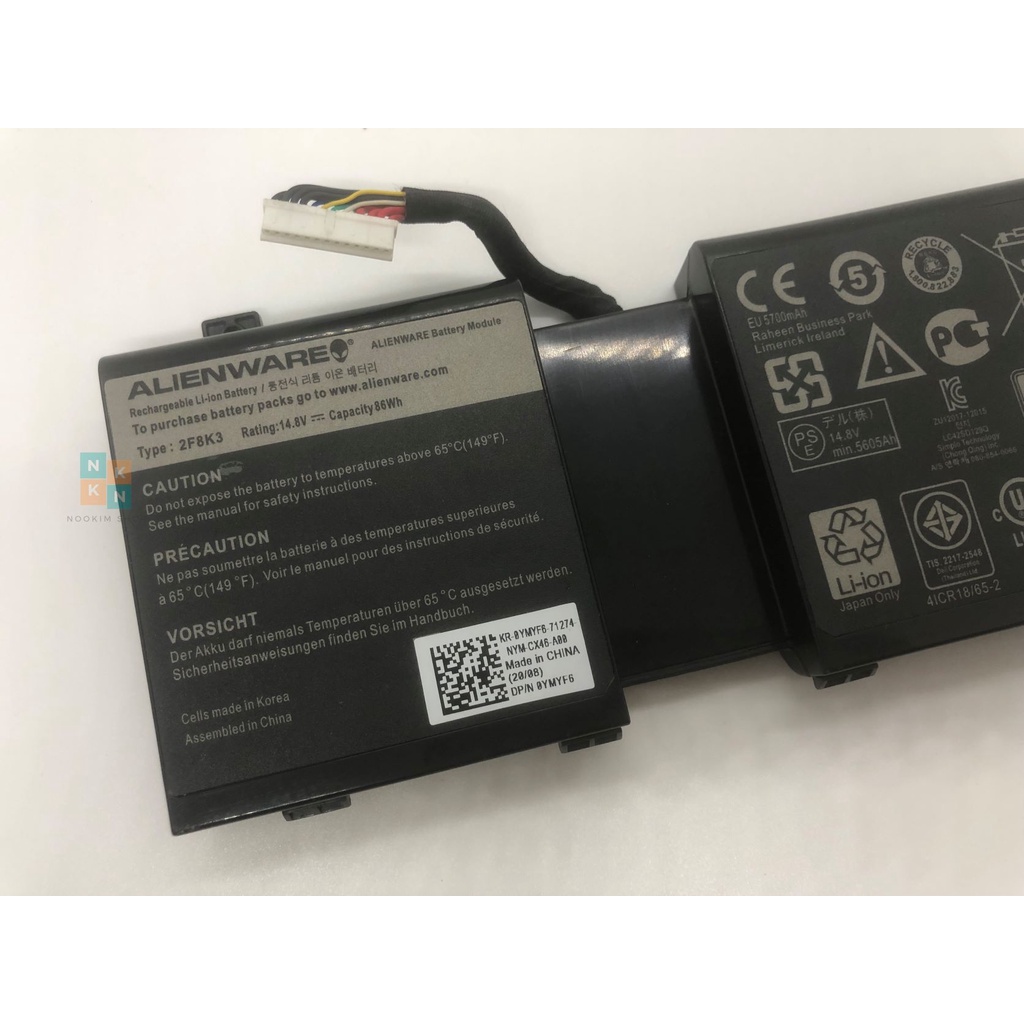 Dell แบตเตอรี่ 2F8K3 (สำหรับ Alienware M17X R5 M18X R3 17 18) Dell ...