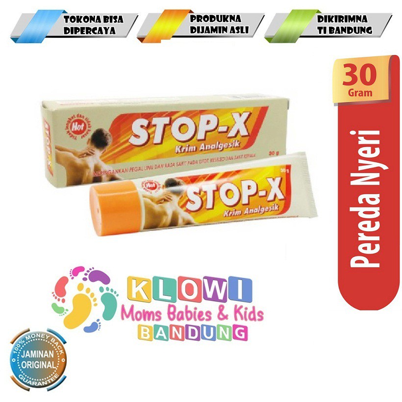 Stop X 30 กรัม 2 ชิ้น (ครีมบรรเทาอาการปวดกล้ามเนื้อและเคล็ดขัดยอก ...