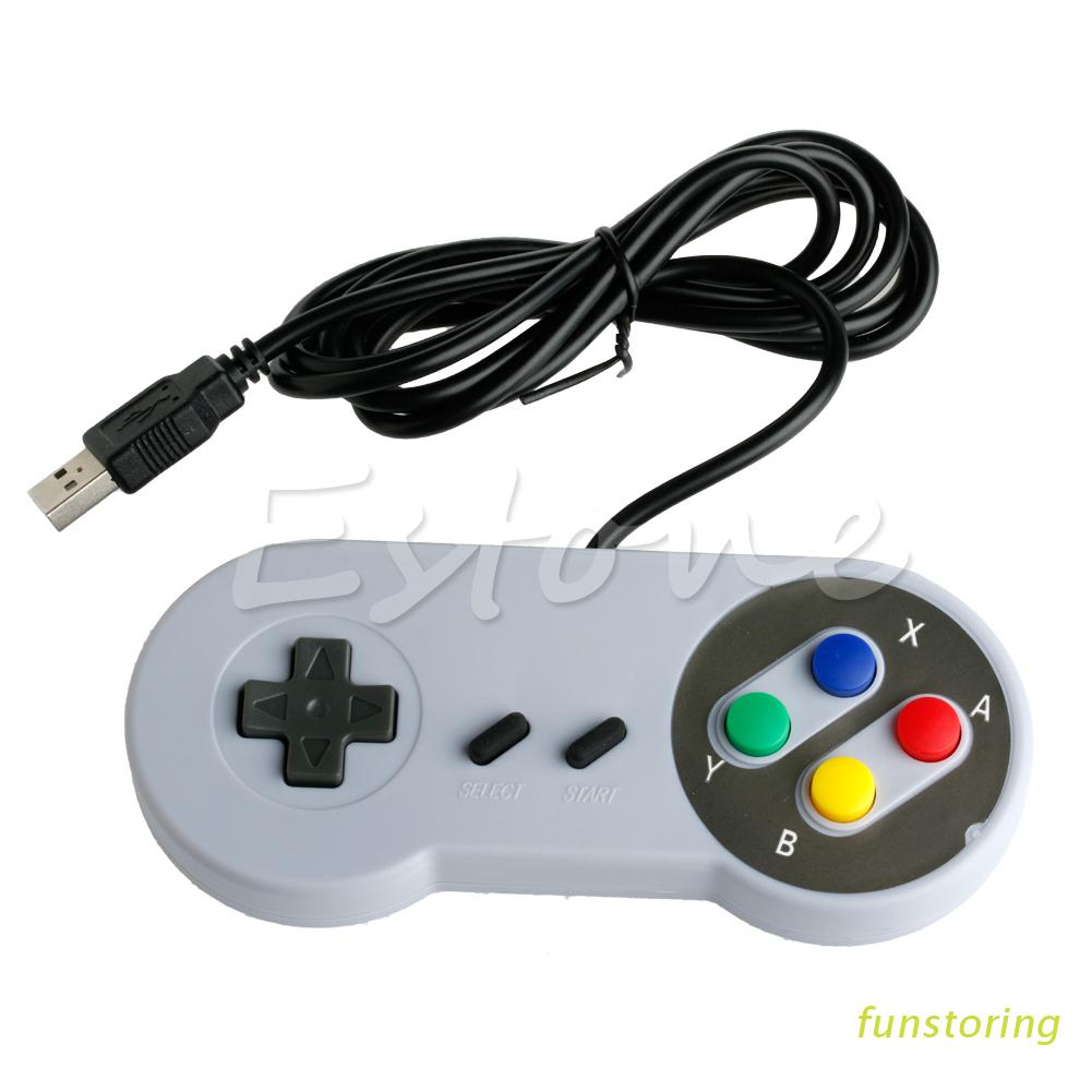 FUN USB Gamepad Super Controller Joypad For Famicom SF SNES PC Windows ...