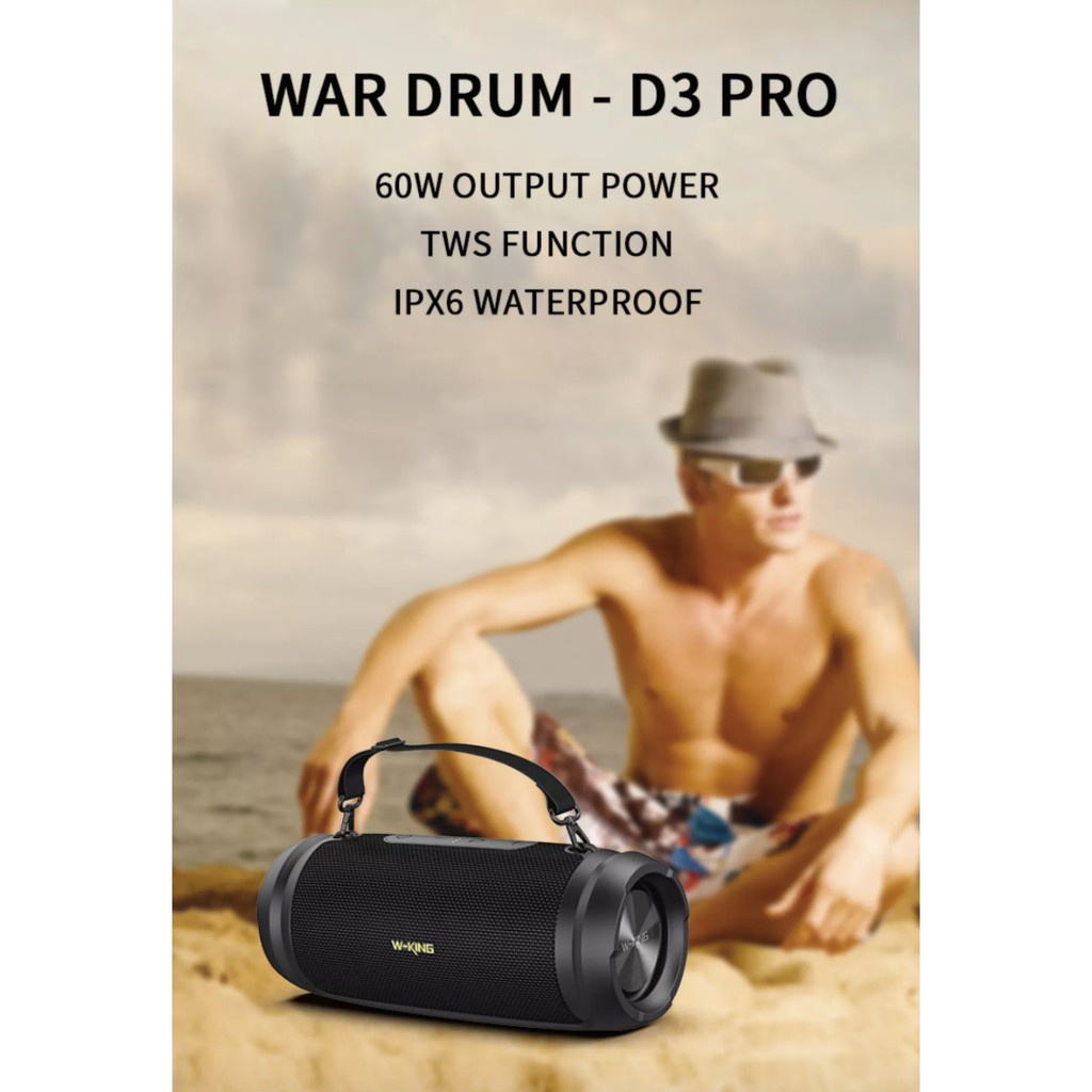 [เหลือ 2,440.-โค้ดV63KAC3M ] W-king D3Pro / D3 Pro ลำโพงบลูทูธ เสียงทรงพลัง เบสหนักสุด Wking ...