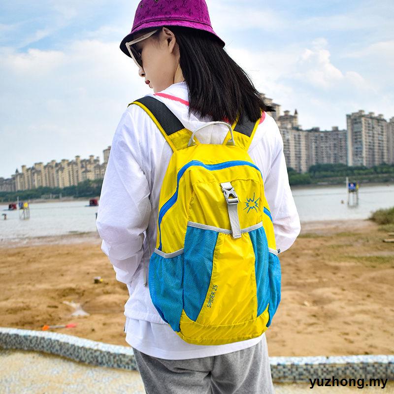 Ultra-thin backpack women s outdoor travel foldable skin bag ...
