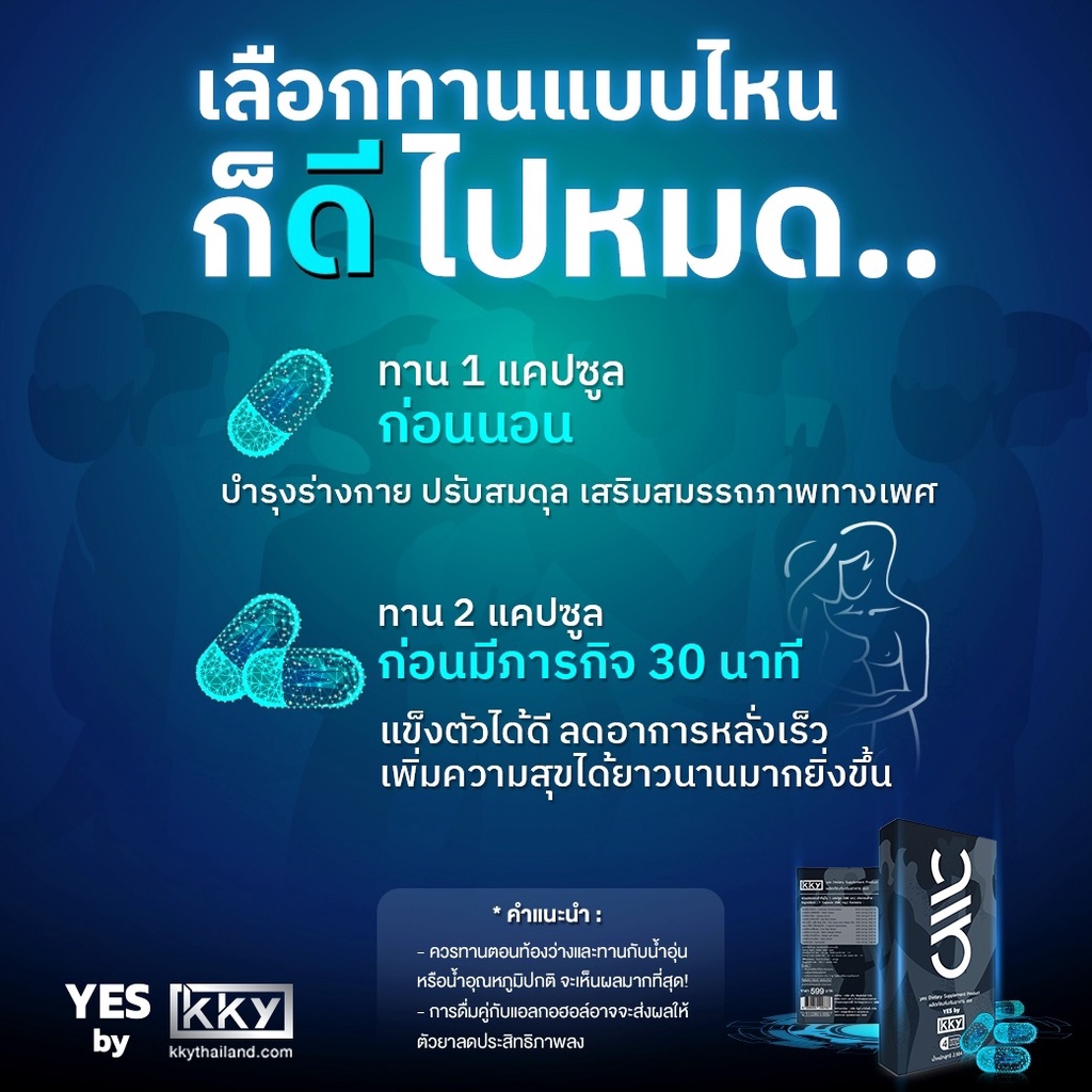 YES by KKY เยส บาย เคเควาย (6 กล่อง) อาหารเสริม ผู้ชาย ฟิต สดชื่น ตื่นตัวง่าย บำรุง สุขภาพ ...