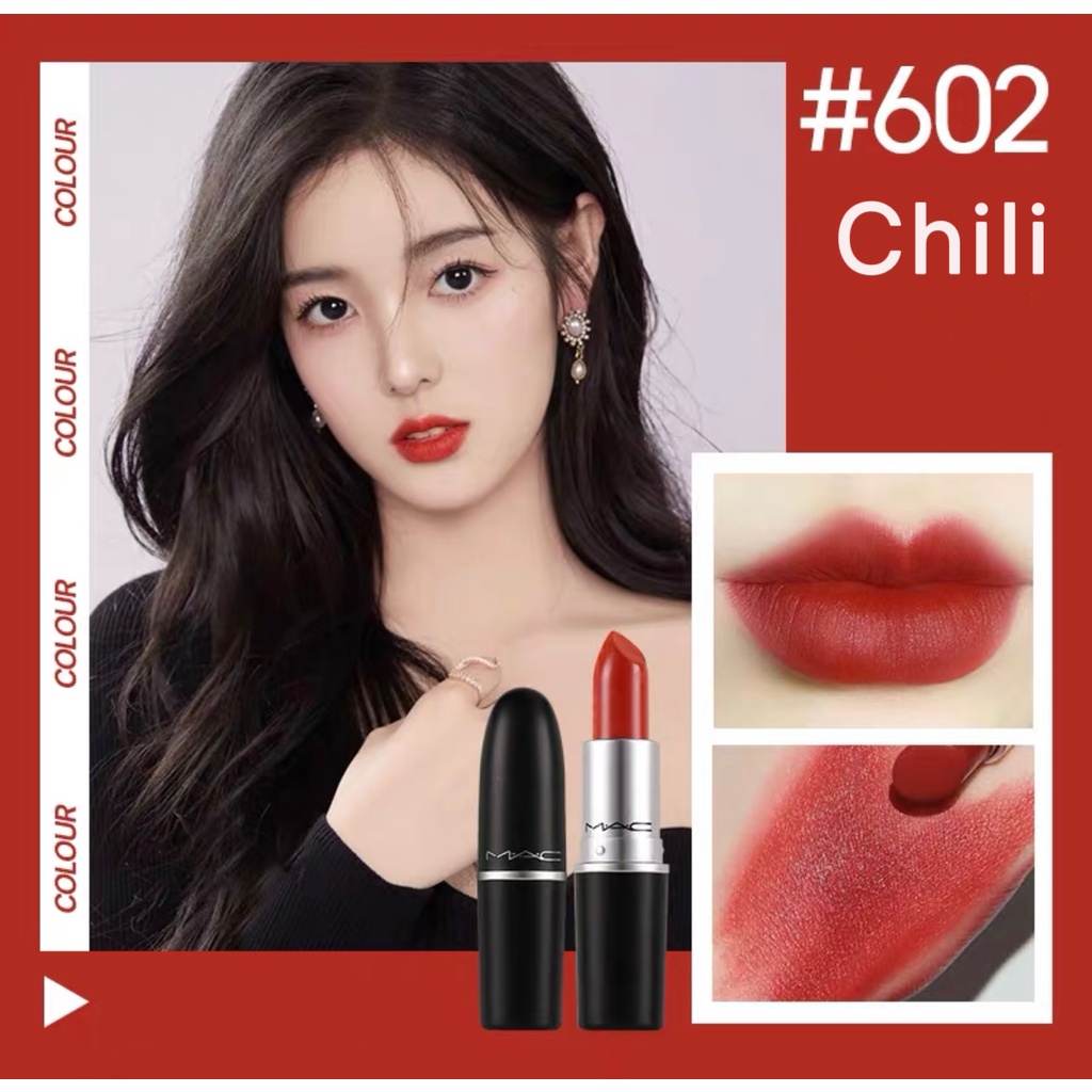 M.A.C Matte Lipstick 602 สี Chili ลิปสติก mac พร้อมกล่องและถุงแบรนด์ ...