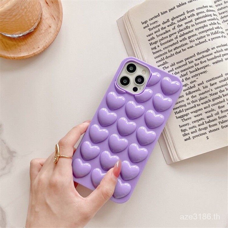 Purple Phone Case For iPhone 12 11 Pro max 7 8 Plus X XR XS i12 Solid ...
