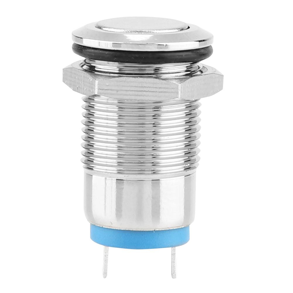 50pcs 12mm Self-locking Metal Push Button Switch Flat Head 2-Pin ...