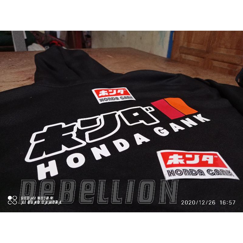 เสื้อแจ็คเก็ตกันหนาว HONDA GANK แบบมีฮู้ดฟรีสติ๊กเกอร์ - mdfk_store.th ...