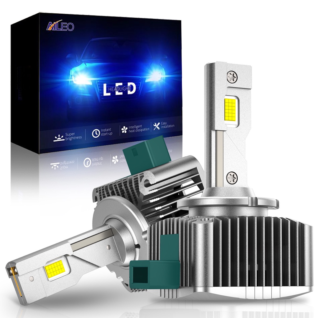 AILEO New 2 PCS D3S Led Lights For Car D3R 6500k Xenon White CSP Auto ...