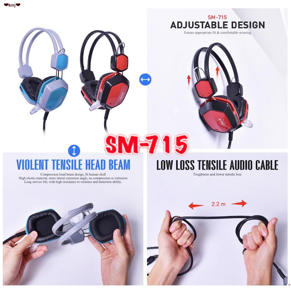 พร้อมส่งในไทยส่งเร็ว OKER SM-712 SM-715 Gaming Headphone หูฟังโอเคอร์ ครอบหู เล่นเกมส์ ทำงาน ฟัง ...