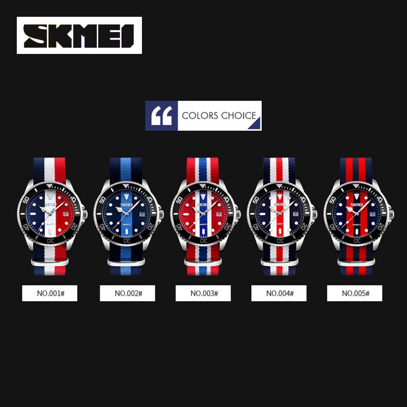 SKMEI ร้านค้าอย่างเป็นทางการ แท้ 100 นาฬิกาควอตซ์ สำหรับผู้ชาย สายไน ...