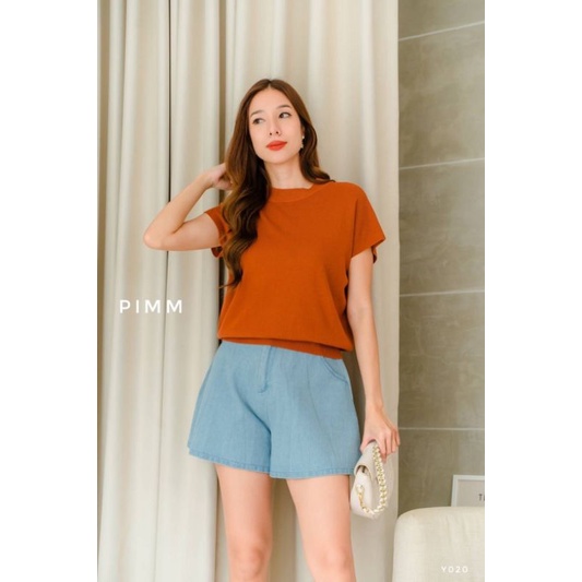 MidMonth(อก40-50) เสื้อไหมพรมคอสูงแขนเต่อ Pimm 020 Basic Styleใส่ได้ตลอด - rinca_shop - ThaiPick