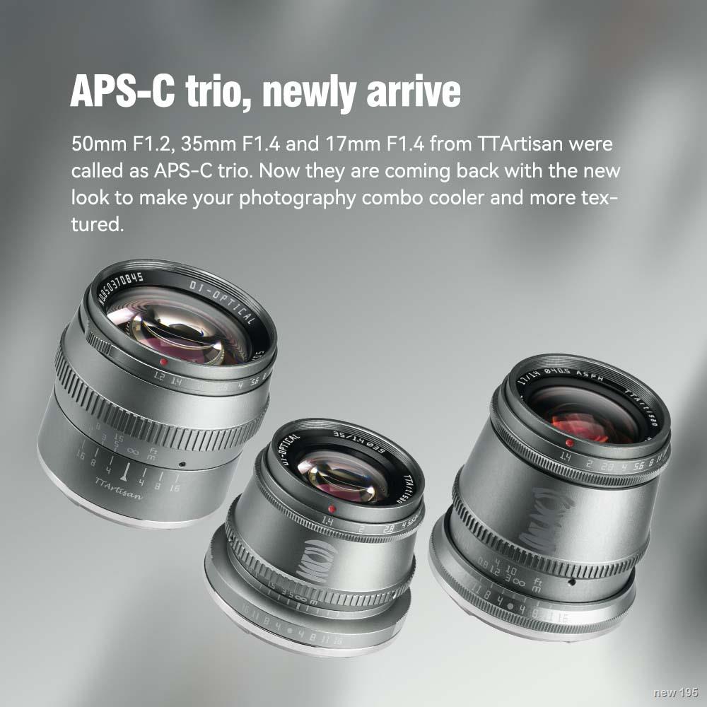 Ttartisan New Color 50mm F1 2 17mm 35mm F1 4 Aps C Camera Lens For Fuji