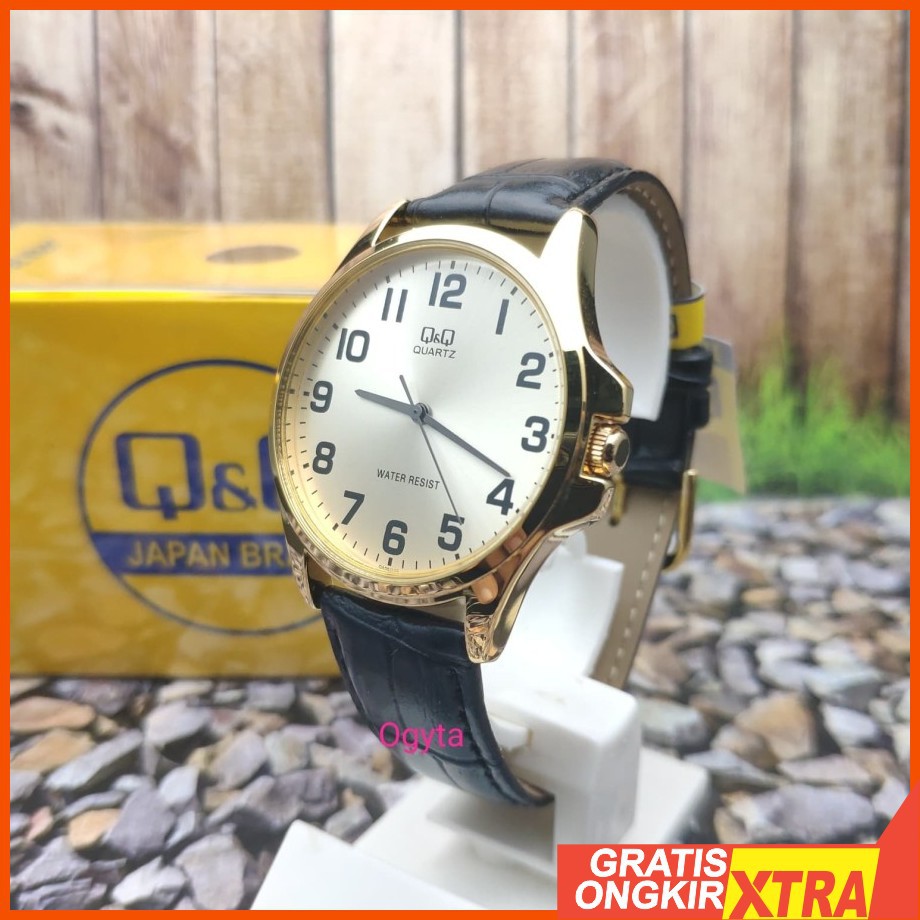 Q Q Qq นาฬิกาข้อมืออะนาล็อกสายหนังสีดํา Qb40J504Y สําหรับผู้ชาย (O3894) - w22aq8g4tq.th - ThaiPick