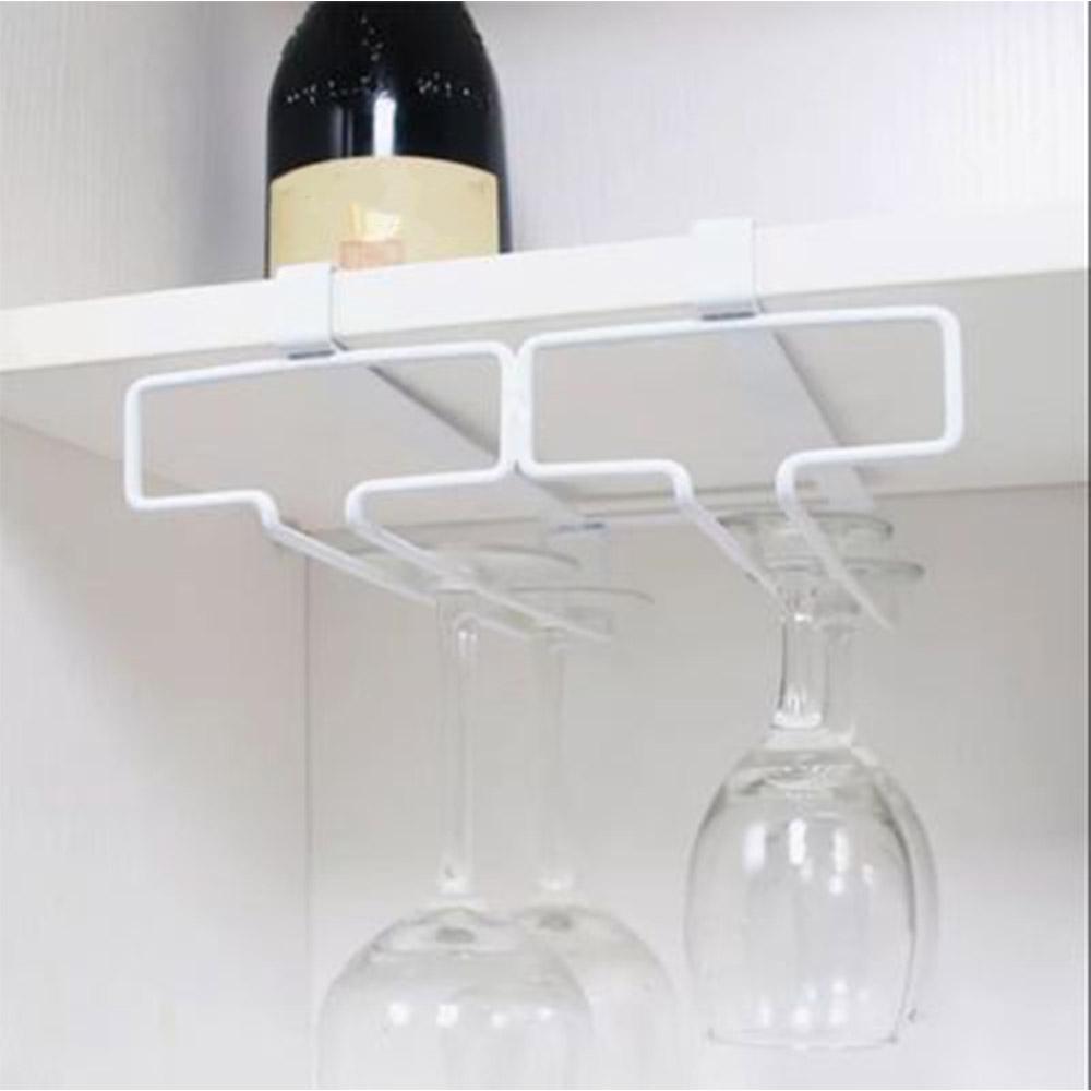 Under Cabinet Wine Glass Rack Kitchen Storage Tool DnJt | Shopee Thailand