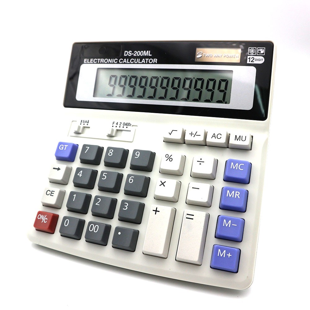 Calculator เครื่องคิดเลข B1086 สีขาว เครื่องคิดเลขตั้งโต๊ะ ใช้ถ่านและ ...
