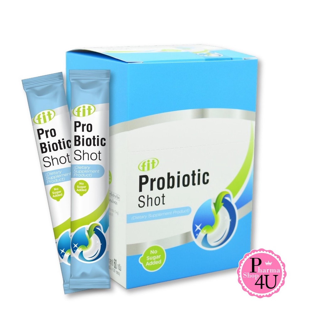 Fit-Probiotic shot ฟิต โพรไบโอติก ช็อต ปรับสมดุลในลำไส้ แบบช็อต 30 ซอง ...
