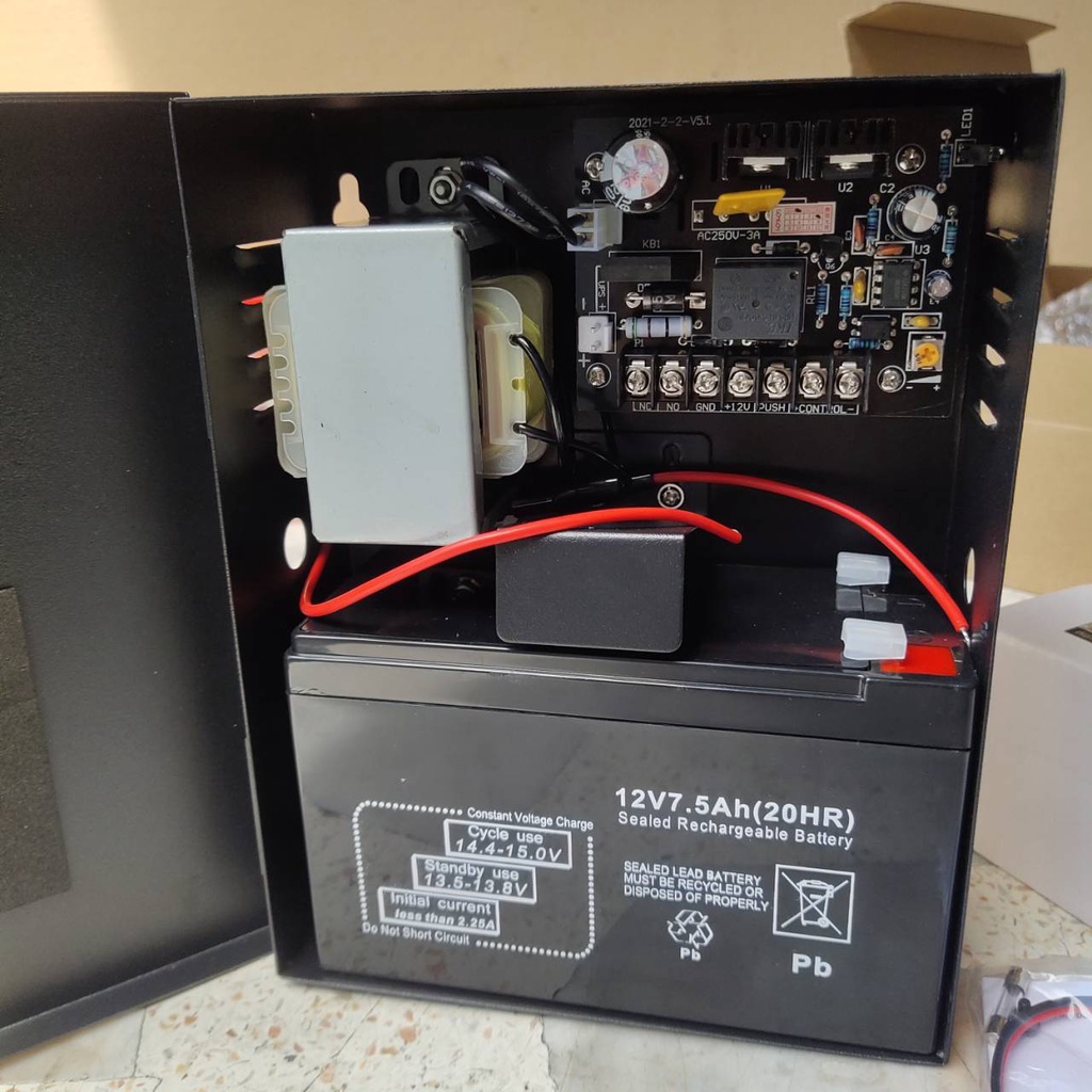 พร้อมส่ง ชุดกลอนแม่เหล็ก 600 ปอนด์270 กก.ZKteco พร้อม LZ ภาคจ่ายไฟ สำรองไฟ UPS 12V แบตเตอรี่ ...