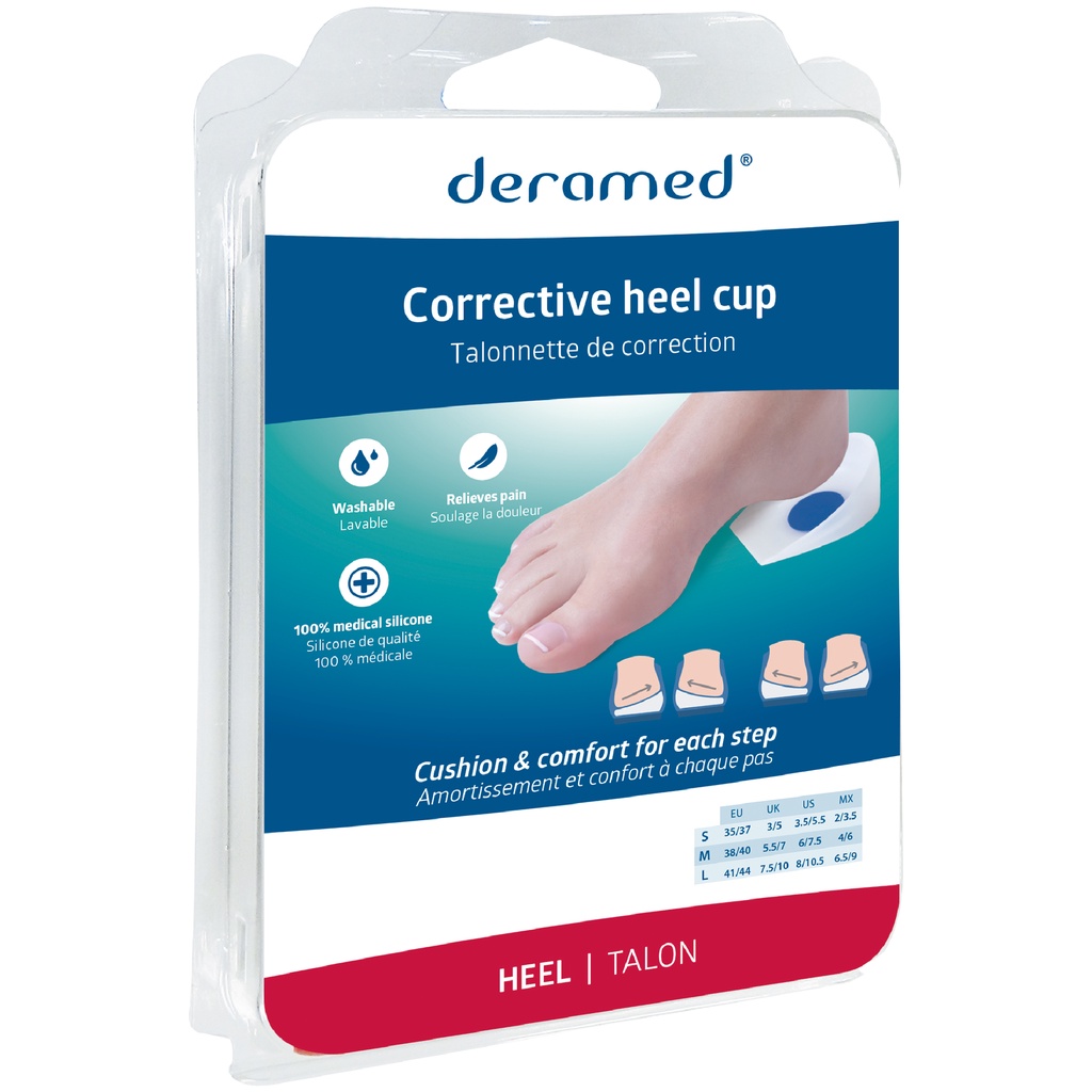 Deramed Footcare แผ่นรองเท้าซิลิโคนสำหรับเท้าแบนและอุ้งเท้าสูง ช่วยลด ...