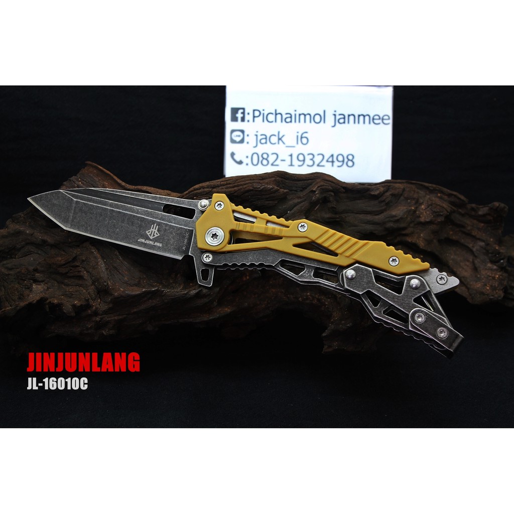 มีดพับ ,มีดพก , มีดเดินป่า , มีดตั้งแค้มป์ JINJUNLANG JL-16010C (มี ...
