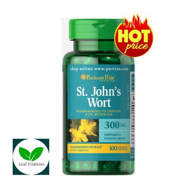 Puritan's Pride St. John's Wort Standardized Extract 300 mg / 100 ... Puritan's Pride St. John's Wort Standardized Extract 300 mg / 100 ...