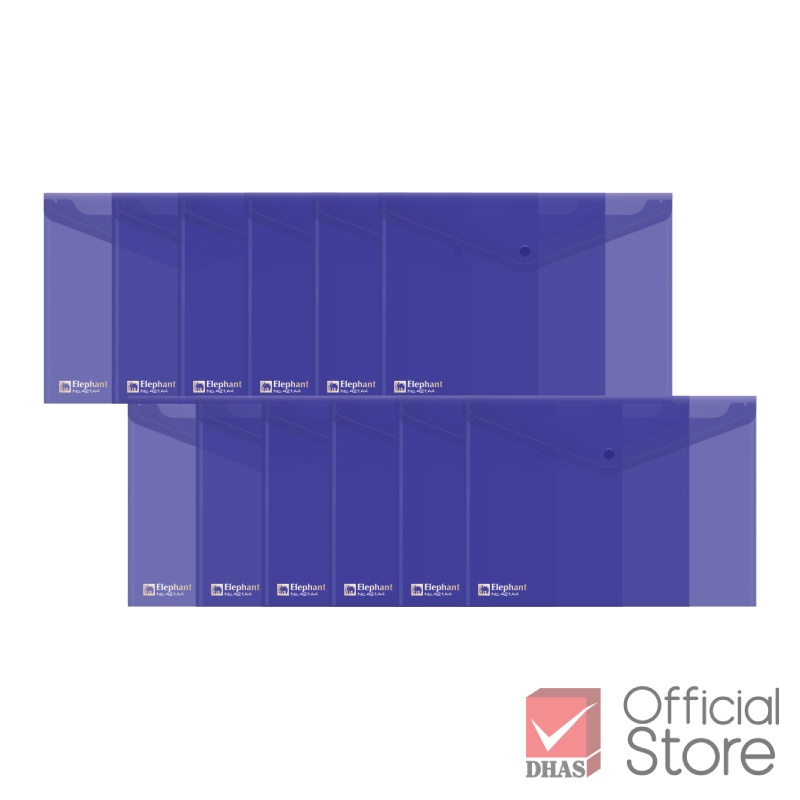 Elephant แฟ้มกระเป๋า แฟ้มกระดุม 1 เม็ด No.421 A4 จำนวน 12 ซอง - dhas_official_store - ThaiPick