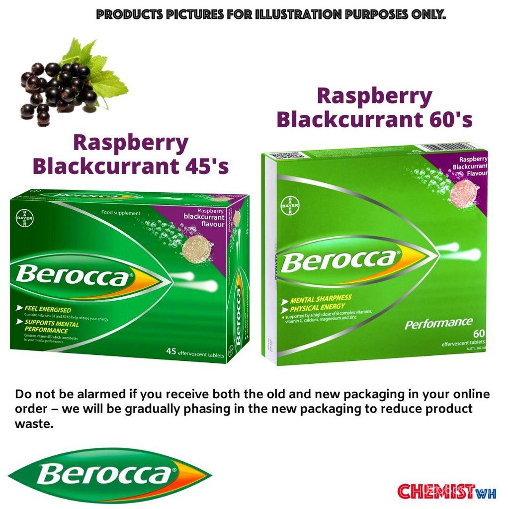 BEROCCA Performance Orange Original Berry Raspberry Blackcurrant Mango ...