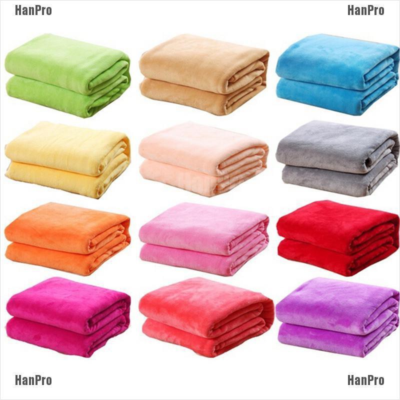hanpro ผ้าห่มขนแกะนุ่มสีพื้น - hanpro.th - ThaiPick