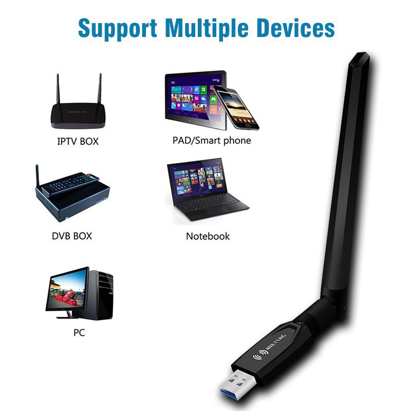 PRoV Dual Band Wireless Lan USB PC WiFi Adapter Antenna 802.11nbg ...