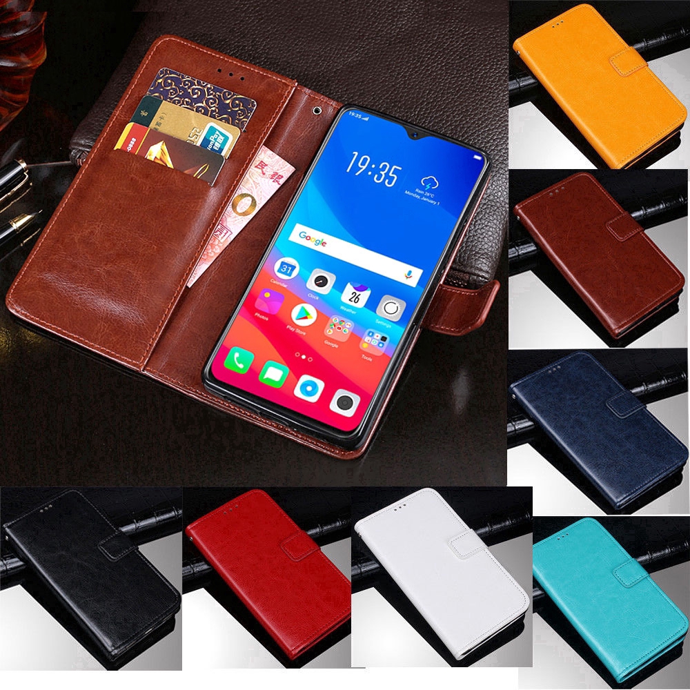 Oppo F9 F9 Pro Slim Magnetic Flip Pu Leather Case Card Holder Stand