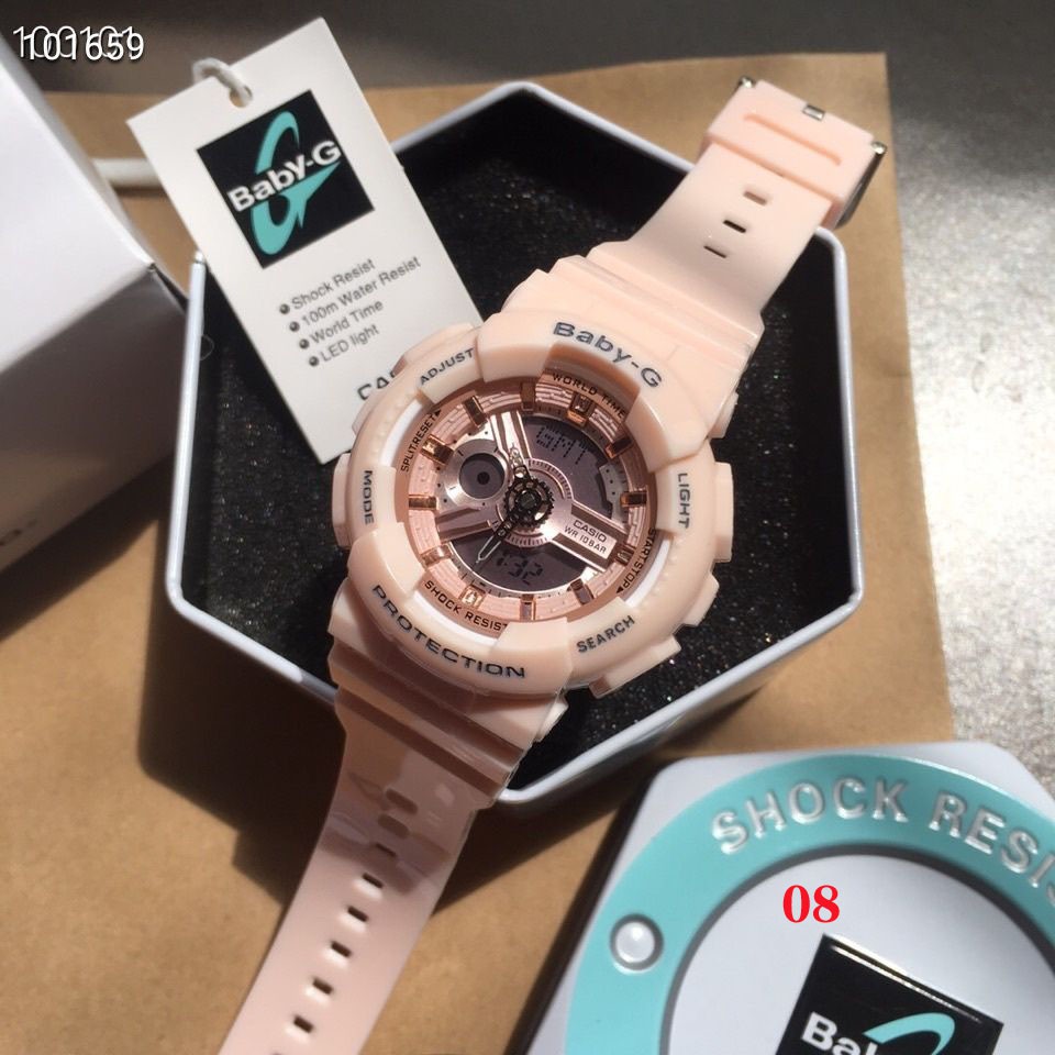 100 Casio นาฬิกาผู้หญิง Cherry Blossom สีชมพูโรแมนติกหญิงดู BABY-G ...