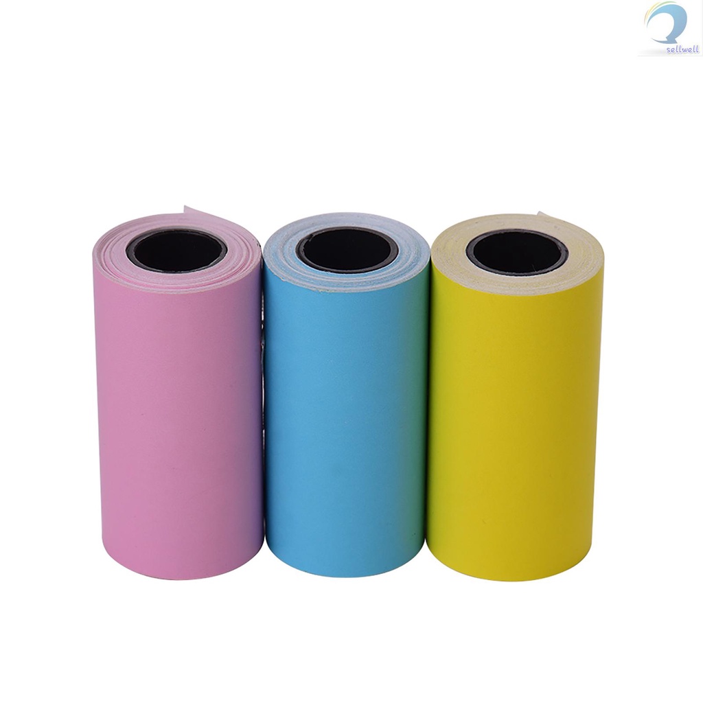 ready stock Printable Color Sticker Paper Roll Direct Thermal Paper ...
