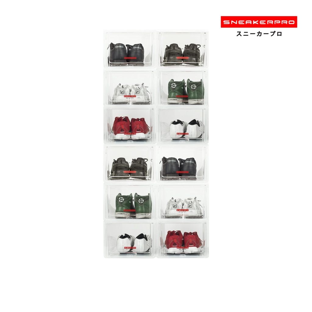 สินค้าใหม่ เซตสุดคุ้ม 10 แถม 2 ชิ้น กล่องรองเท้า Sneaker pro Klear สีใส พลาสติกคุณภาพดี - p2v ...