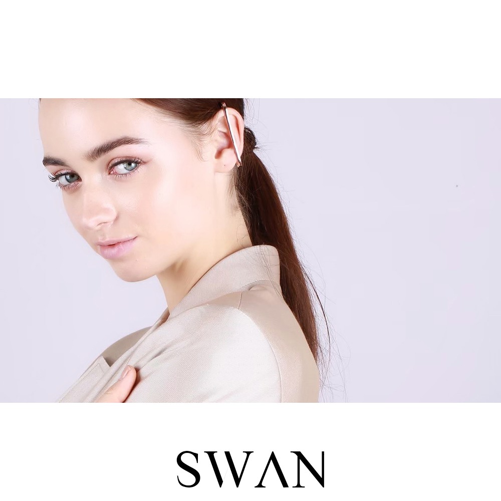 SWAN - Adna Plain Cuff ต่างหูเงินแท้ ต่างหูหนีบ ไม่ต้องเจาะ ต่างหูเงินเกลี้ยง - swanthailand ...