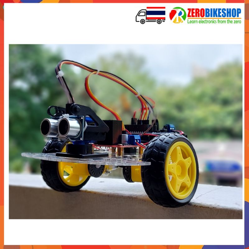 พร้อมส่ง จากไทย Arduino Robot Kit 2WD Ultrasonic Arduino Robot Kit ชุด ...