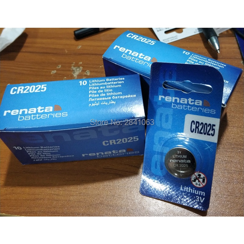10 batterys Original Swiss 2025 renata button battery CR2025 watches 3 ...